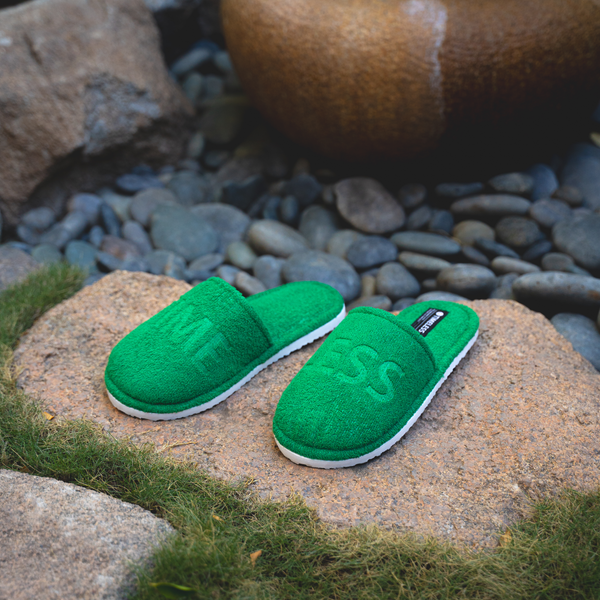 TIMELESS GREEN SLIPPERS - ALWAYS TIMELESS