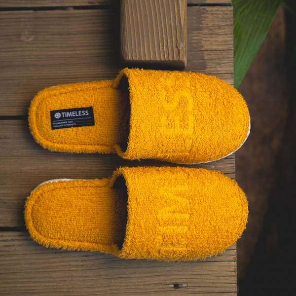 TIMELESS YELLOW SLIPPERS - ALWAYS TIMELESS